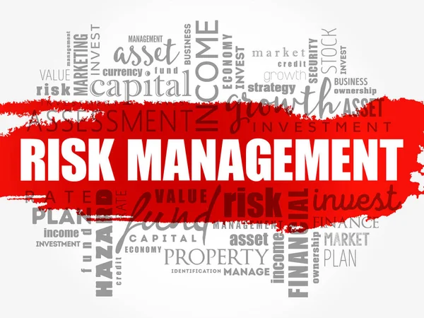 Risk Management Word Cloud Collage Business Concept Background Stock ...