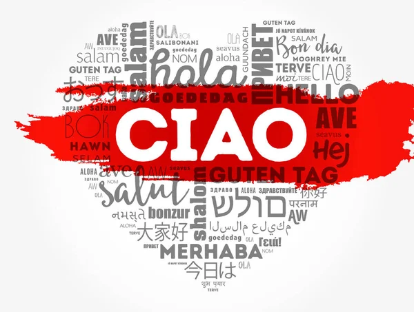Ciao Hello Greeting Italian Word Cloud Different Languages World ...