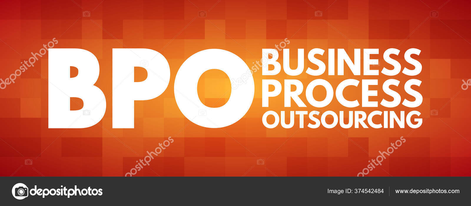 Bpo Business Process Outsourcing Acronym Concept Background Stock ...