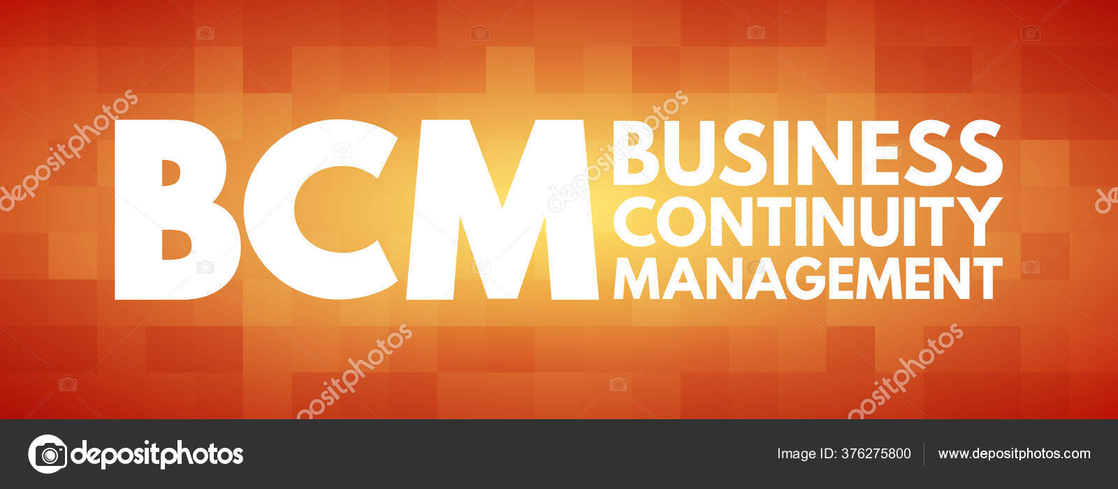 Bcm Business Continuity Management Acronym Business Concept Background ...