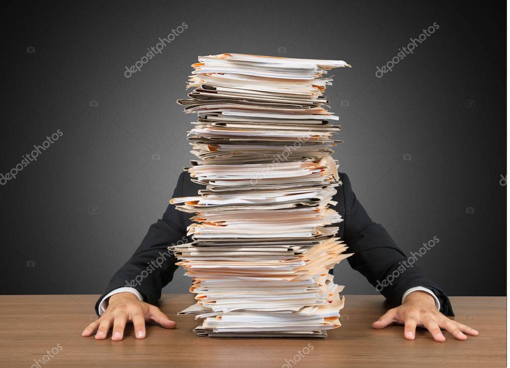 Businessman with many business papers — Stock Photo © billiondigital ... Businessman with many business papers — Stock Photo © billiondigital ...