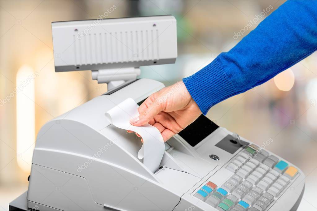 Cash register with LCD display — Stock Photo © billiondigital #129207386