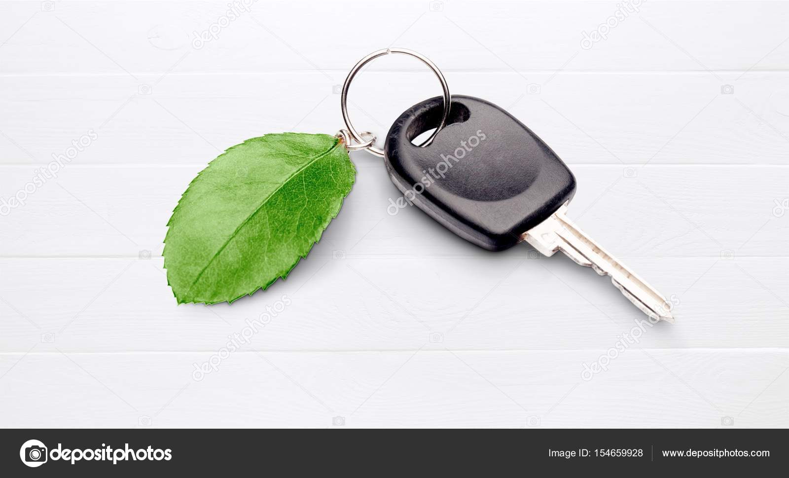 Car key with green leaf Stock Photo by ©billiondigital 154659928