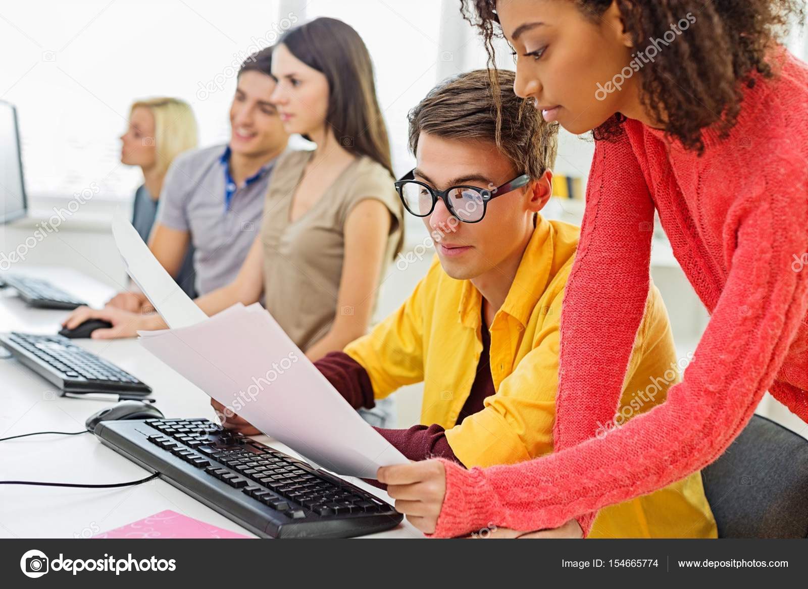 Group of Students with computers — Stock Photo © billiondigital #154665774