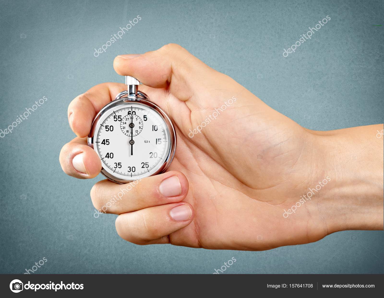 Stopwatch in Human Hand Stock Photo by ©billiondigital 157641708