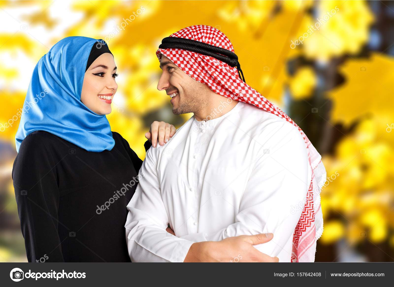Happy Muslim couple — Stock Photo © billiondigital #157642408