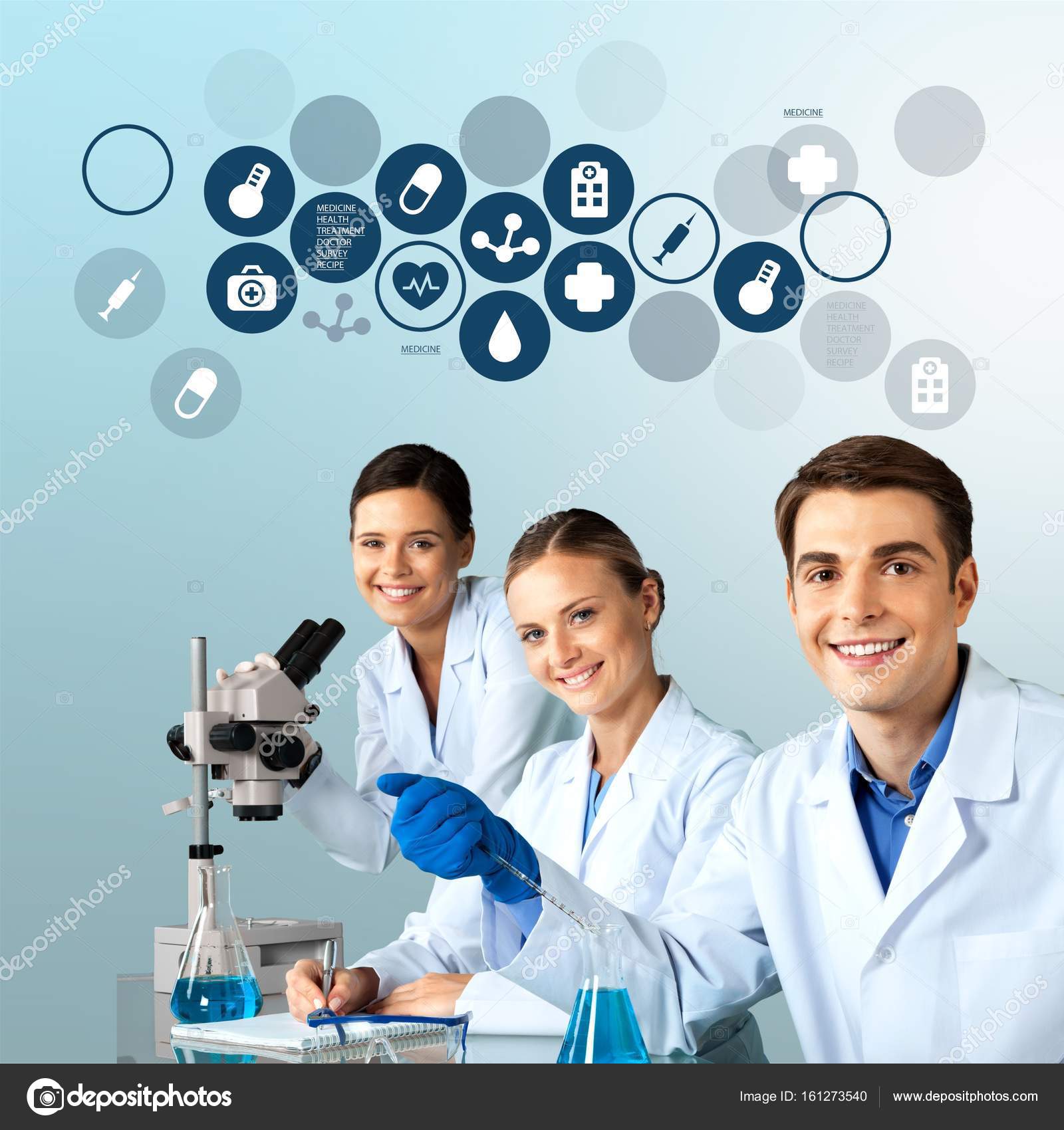 Scientists Working with Microscope — Stock Photo © billiondigital ...