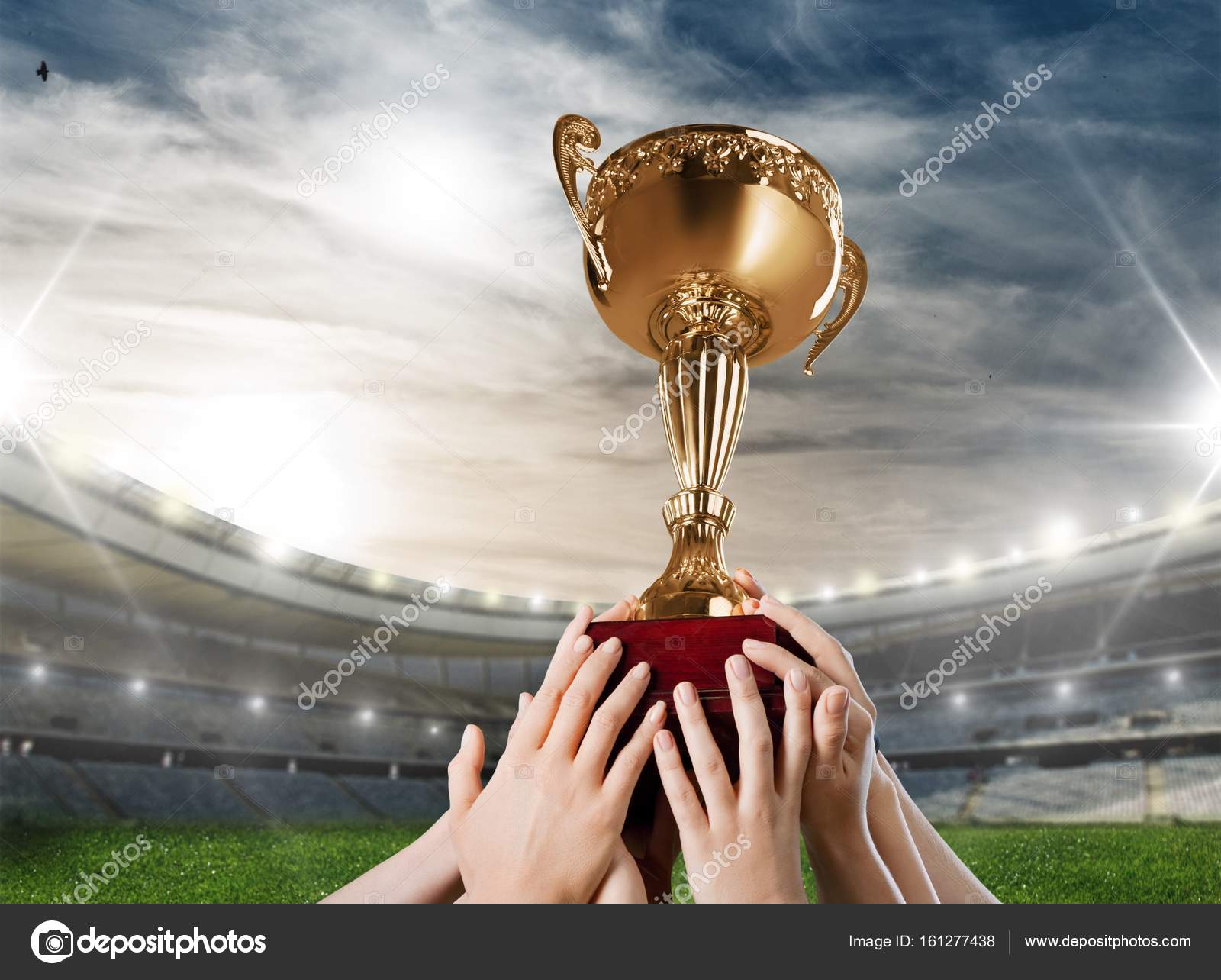 Hand Holding Trophy