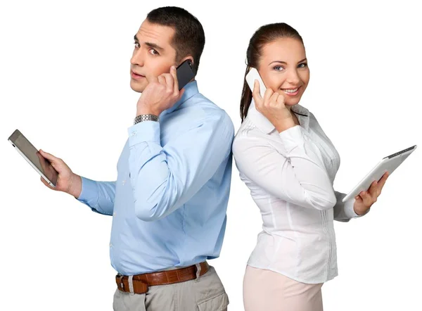 Two people on phone Stock Photos, Royalty Free Two people on phone ...