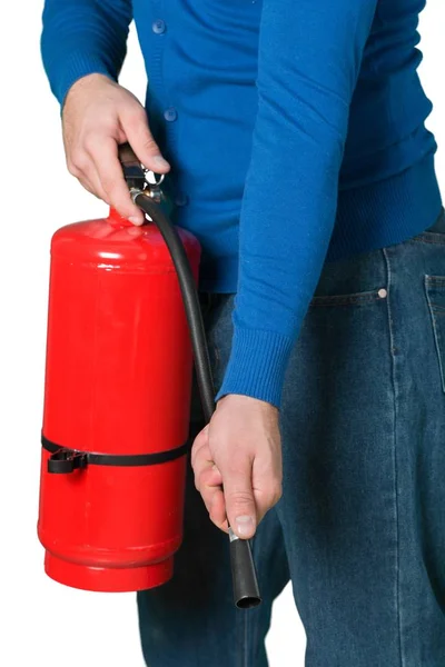 Man using fire extinguisher Stock Photo by ©billiondigital 154676598