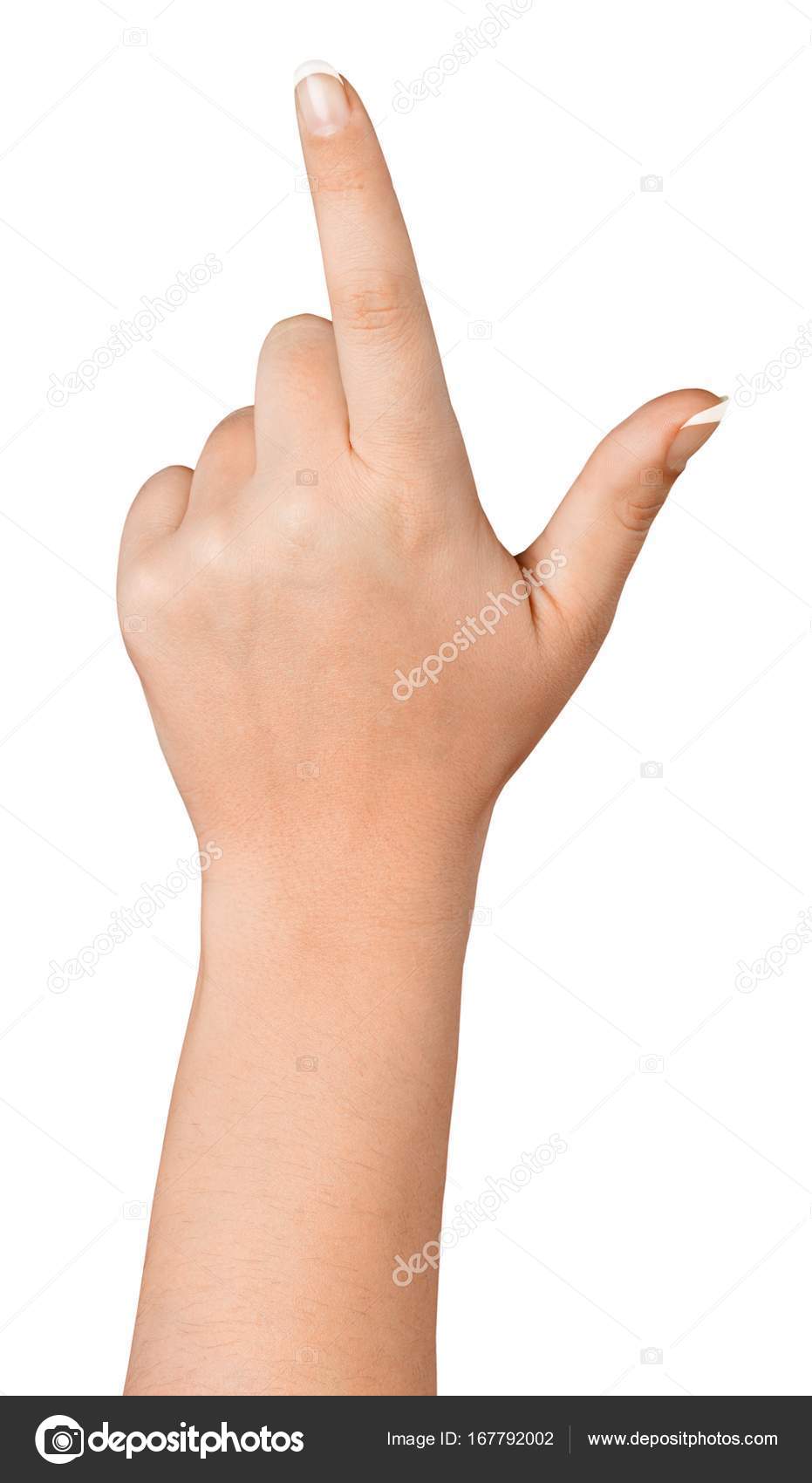 Female Hand Gesture Isolated White Background — Stock Photo © billiondigital #167792002