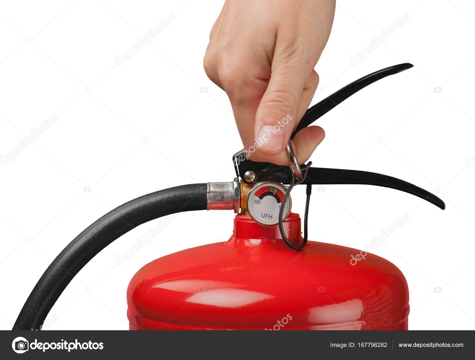 Man using fire extinguisher Stock Photo by ©billiondigital 167796282