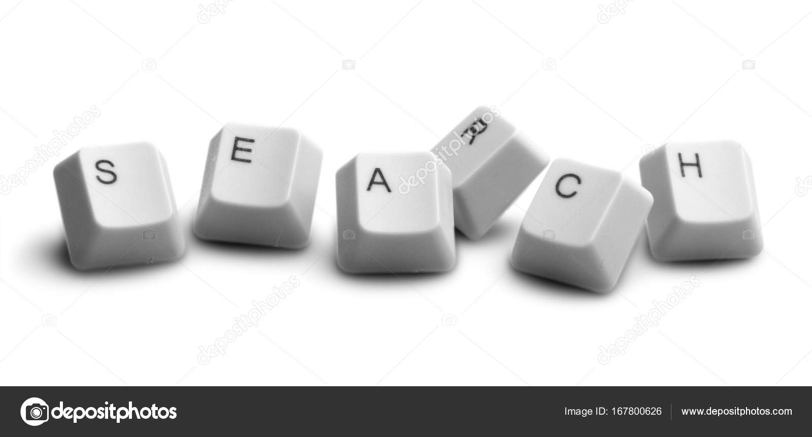 Text Search Formed Computer Keyboard Keys White Background — Stock ...