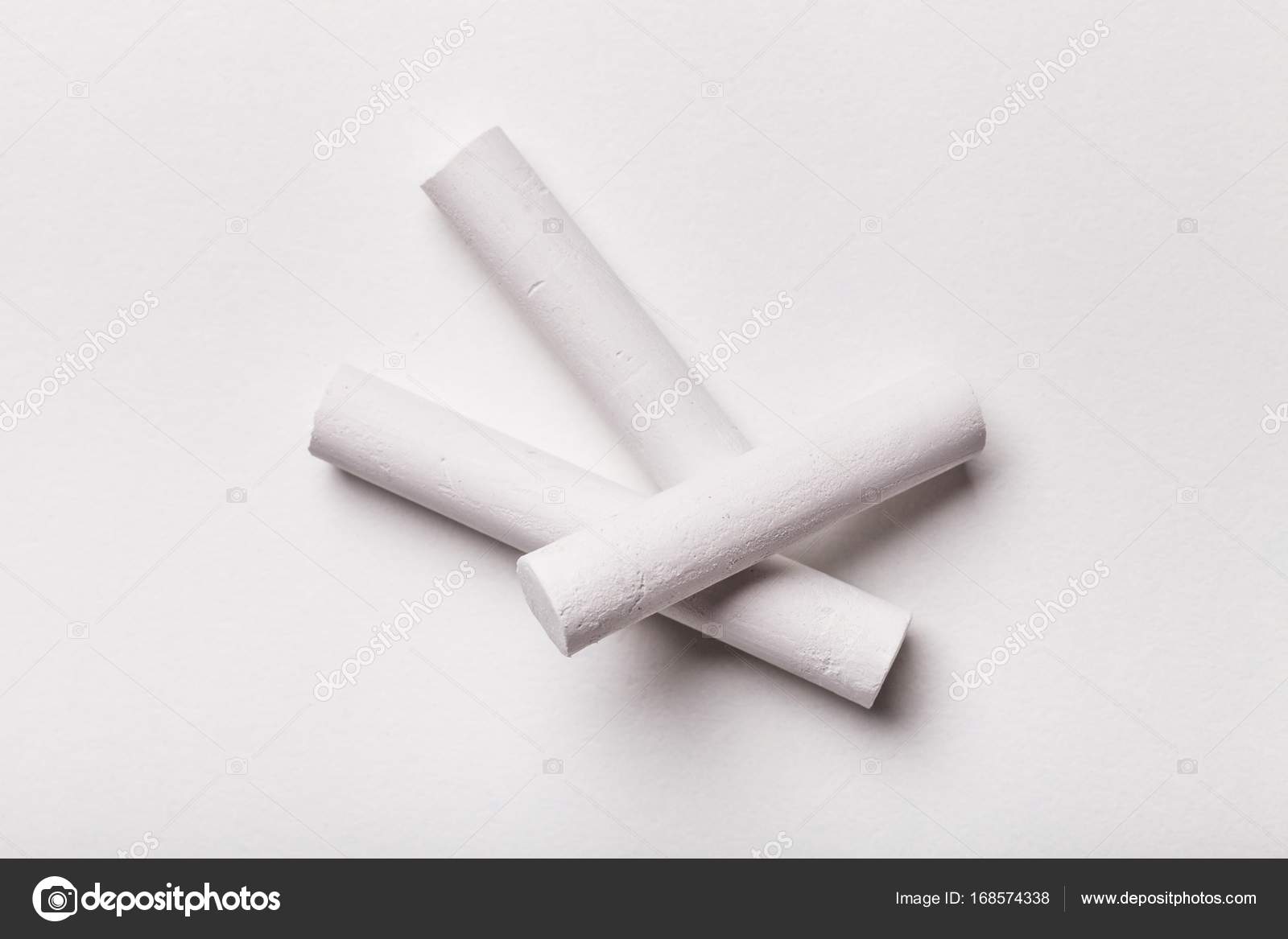 Three White Chalks White Background Stock Photo by ©billiondigital ...