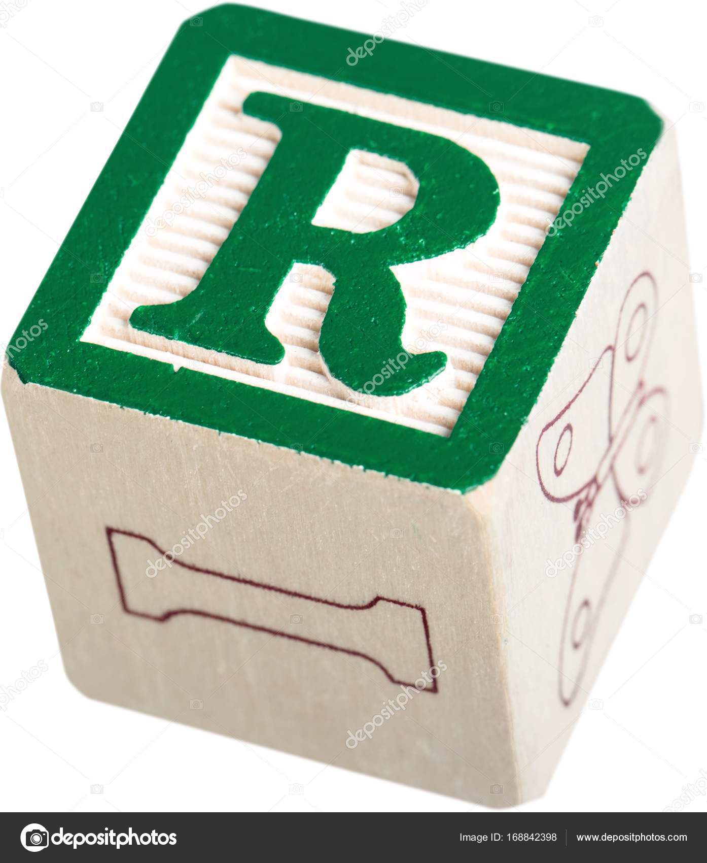 Toy Cube Letter Isolated White Background Stock Photo by ...