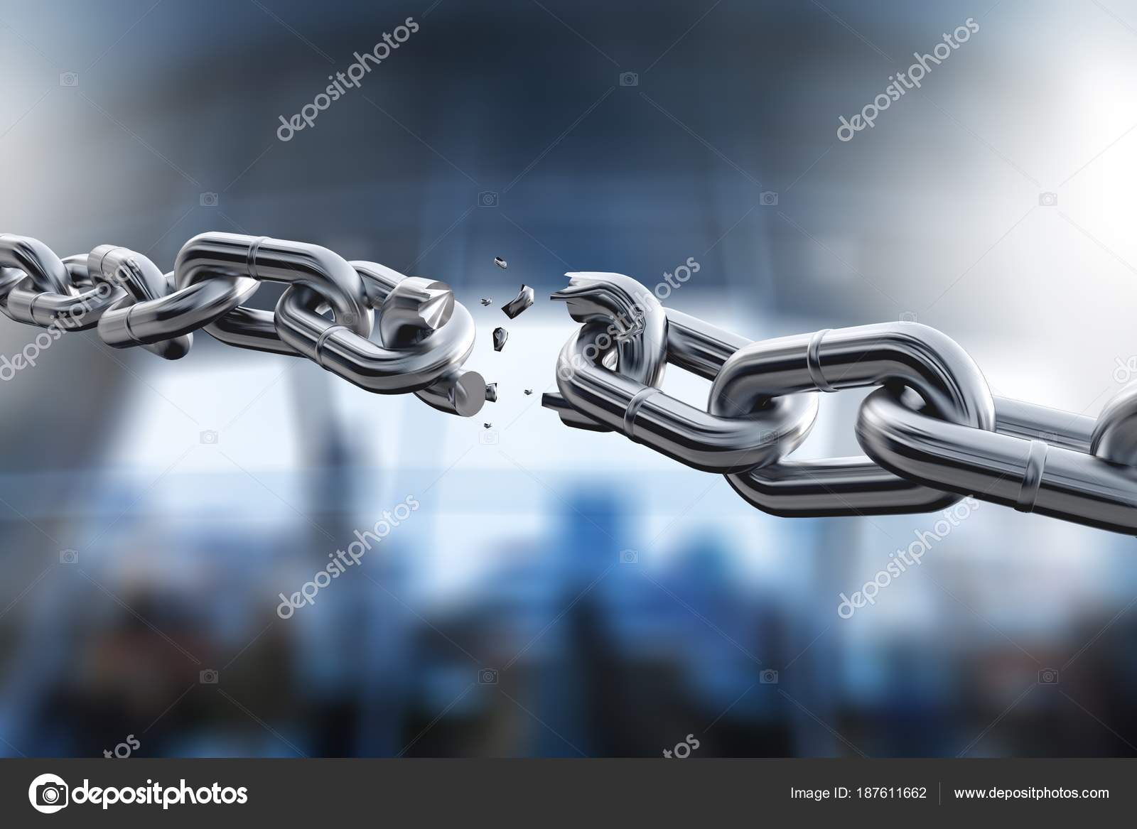 Broken Metal Chain Blurred Background Stock Photo by ©billiondigital ...