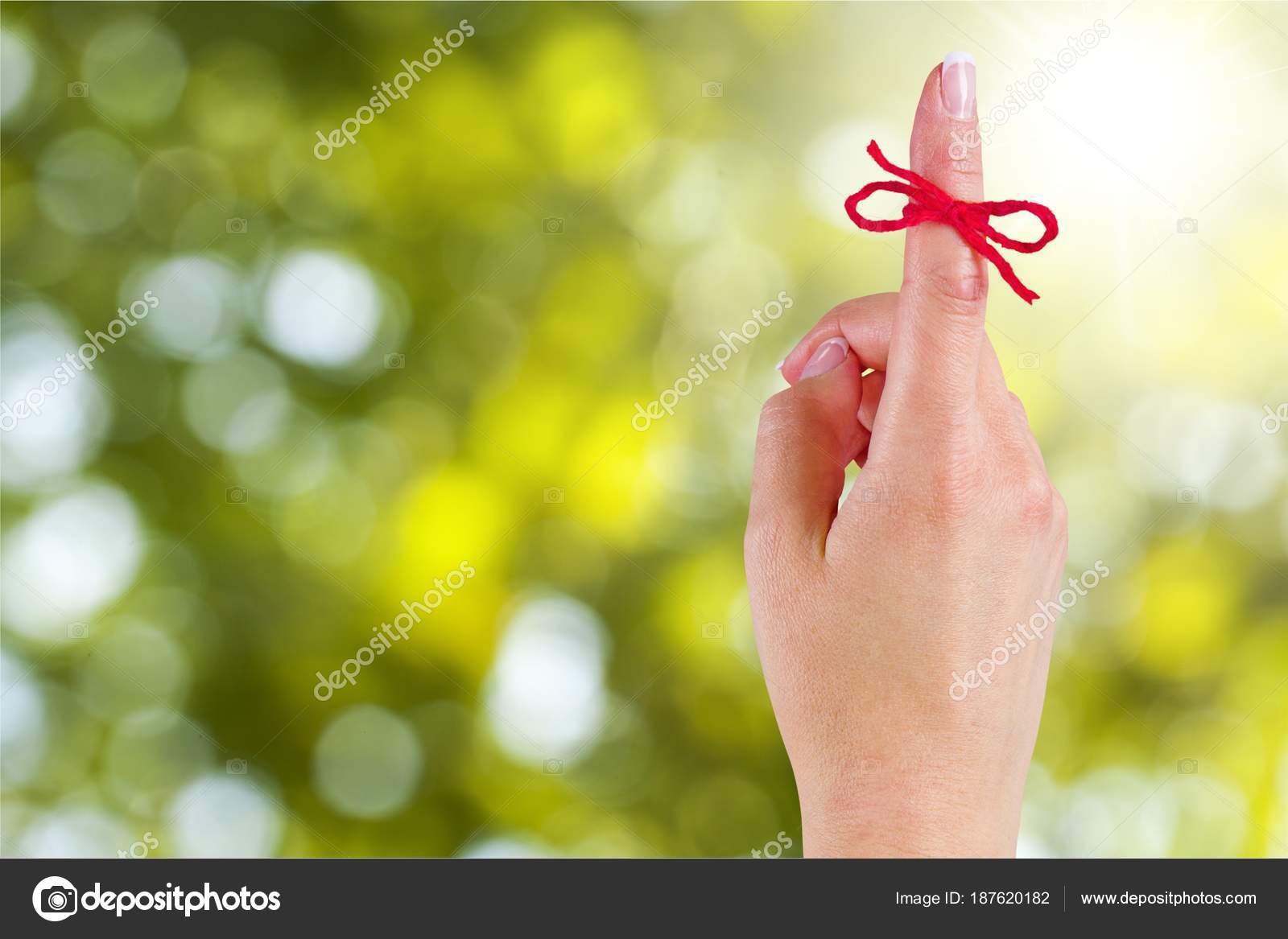 Rope Bow Finger Pointing Blurred Background — Stock Photo ...