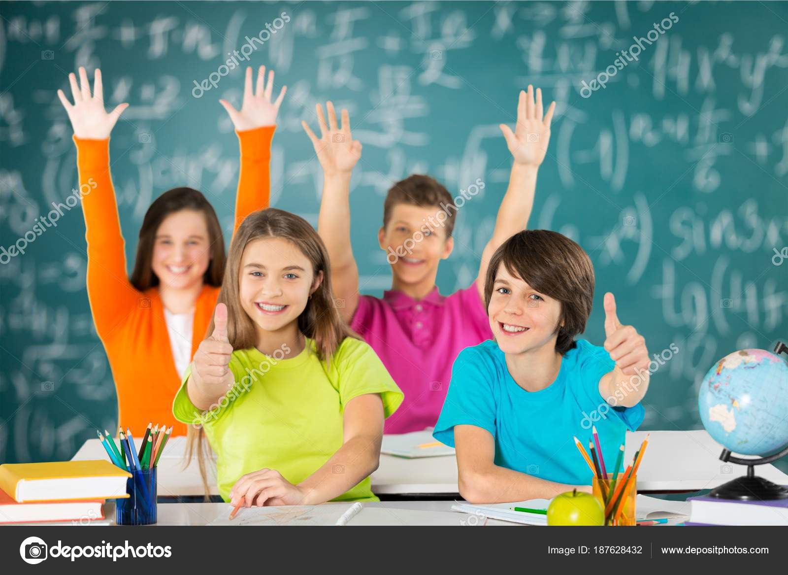 School kids in classroom — Stock Photo © billiondigital #187628432