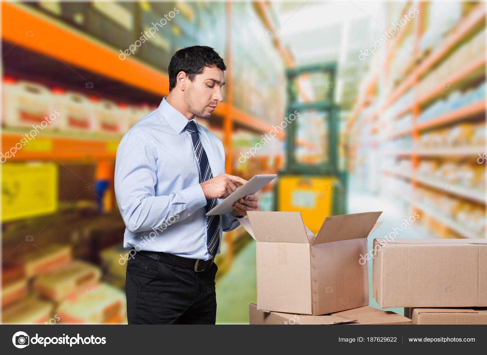 Confident Handsome Businessman Work Background Stock Photo by ...