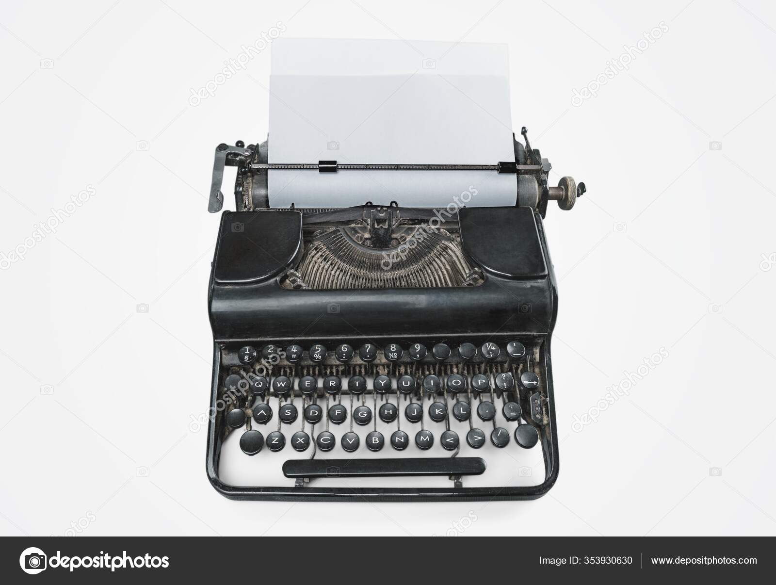 Typewriter White Background Stock Photo by ©billiondigital 353930630