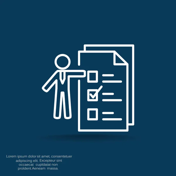 Businessman Checklist icon — Stock Vector © LovArt #135930960