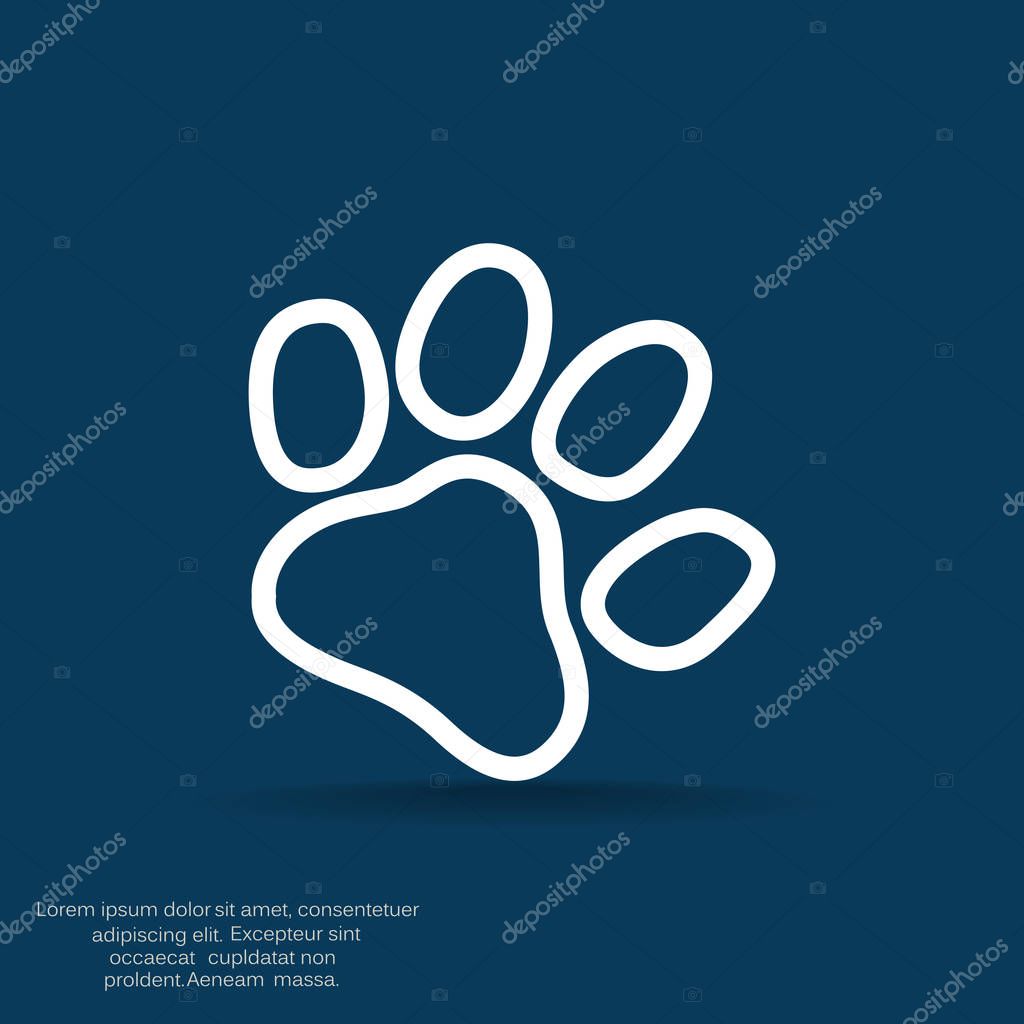 Dog paw track simple icon Stock Vector by ©LovArt 129388826