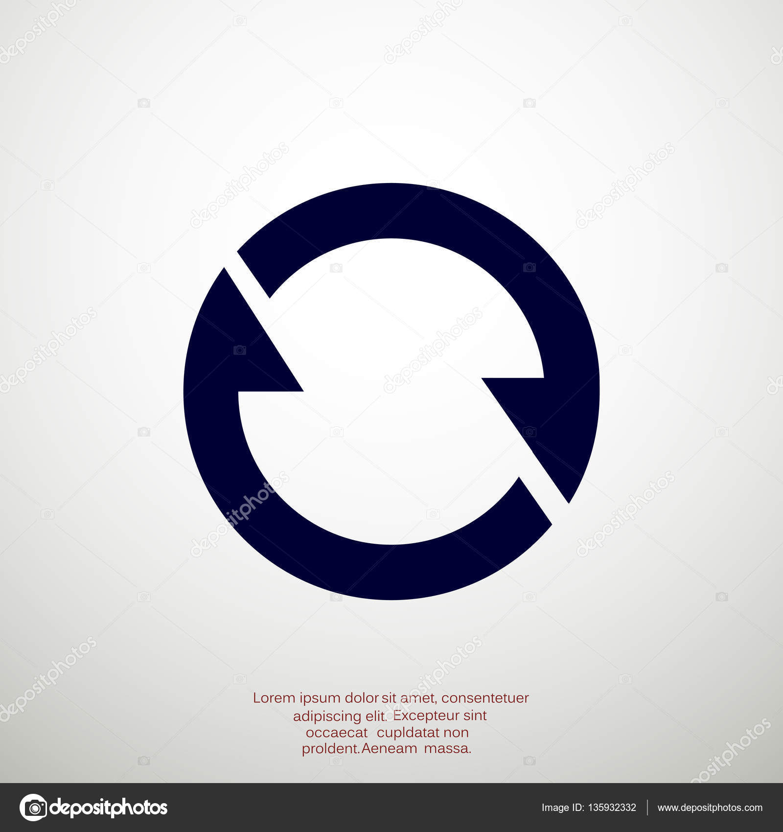 Flechas de rotación en un círculo Vector de stock #135932332 de ©LovArt