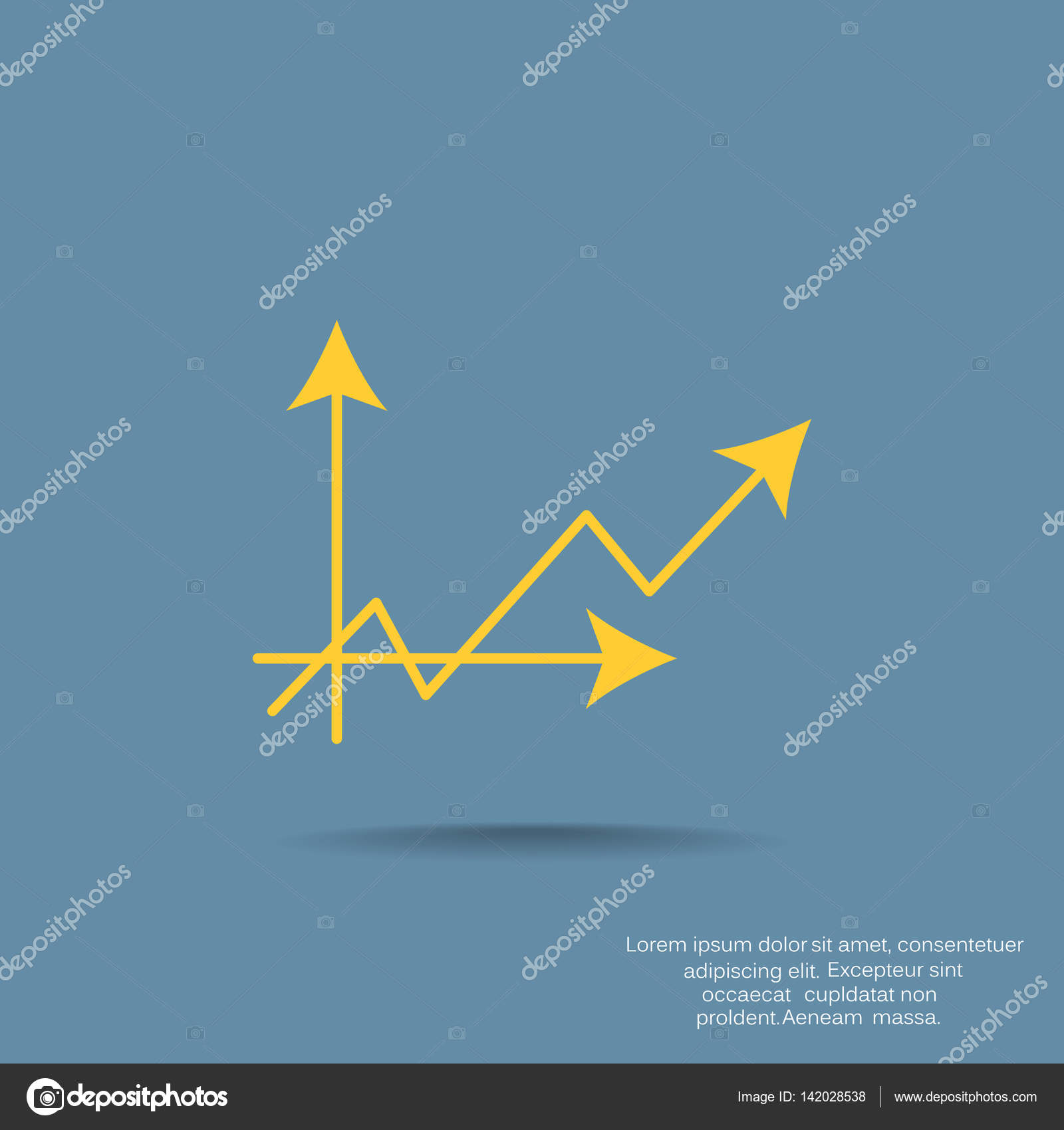 Curved arrow on graph icon Stock Vector by ©LovArt 142028538