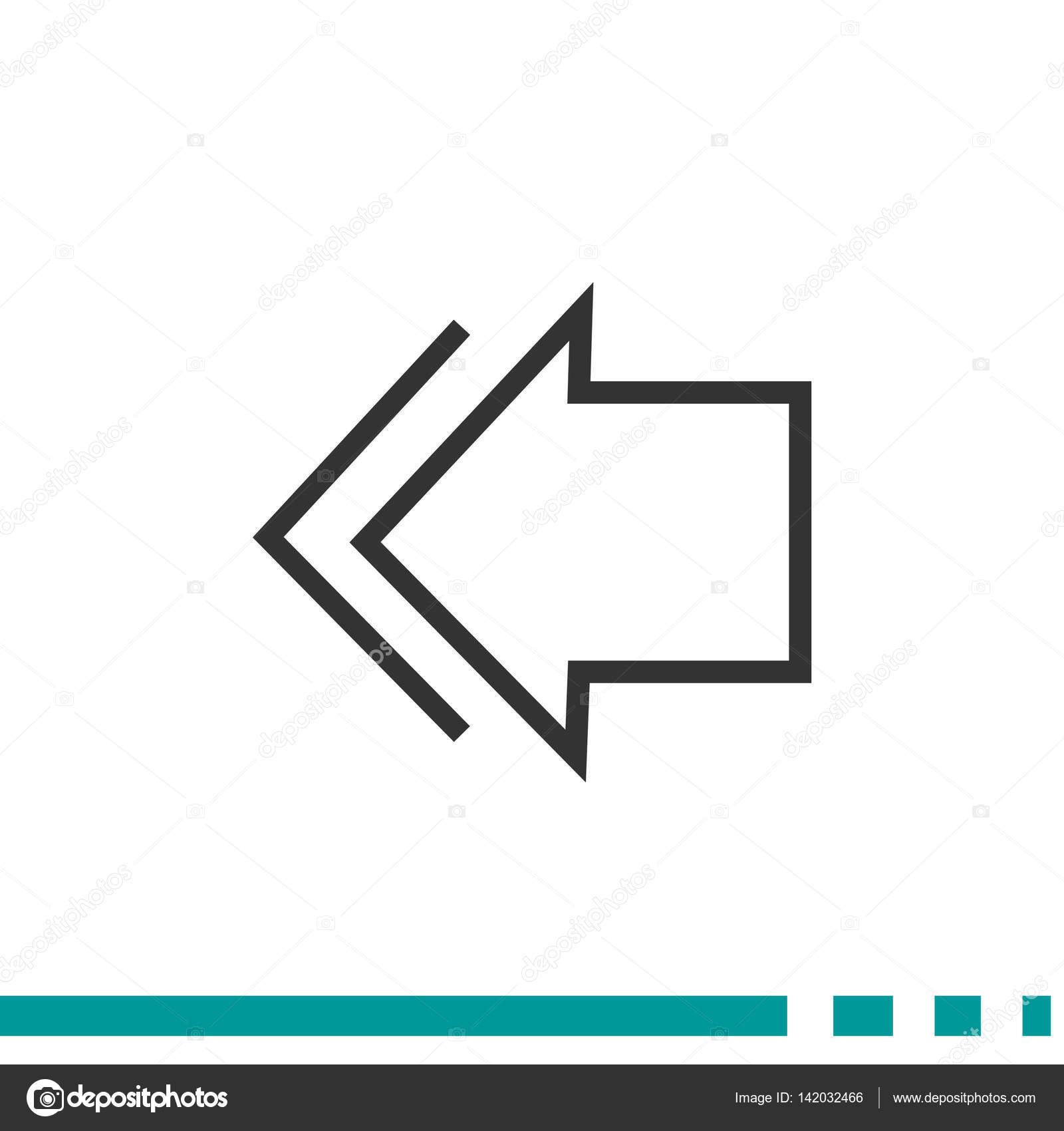 Arrow pointing left icon Stock Vector Image by ©LovArt #142032466