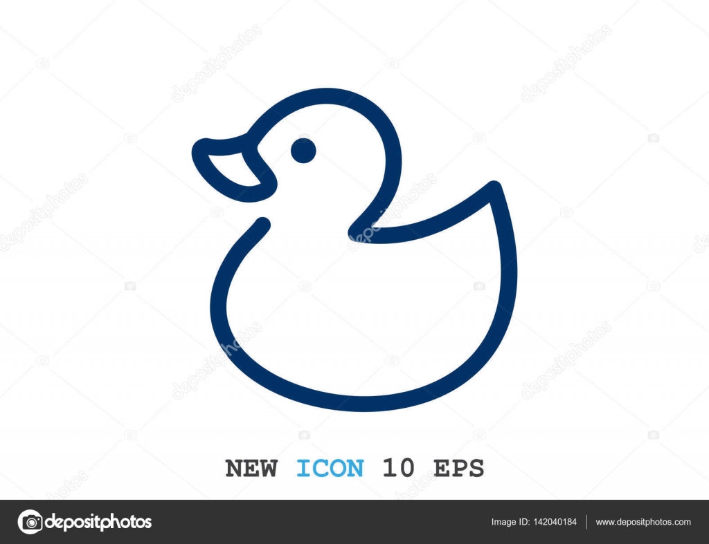 Simple toy duck icon Stock Vector Image by ©LovArt #142040184