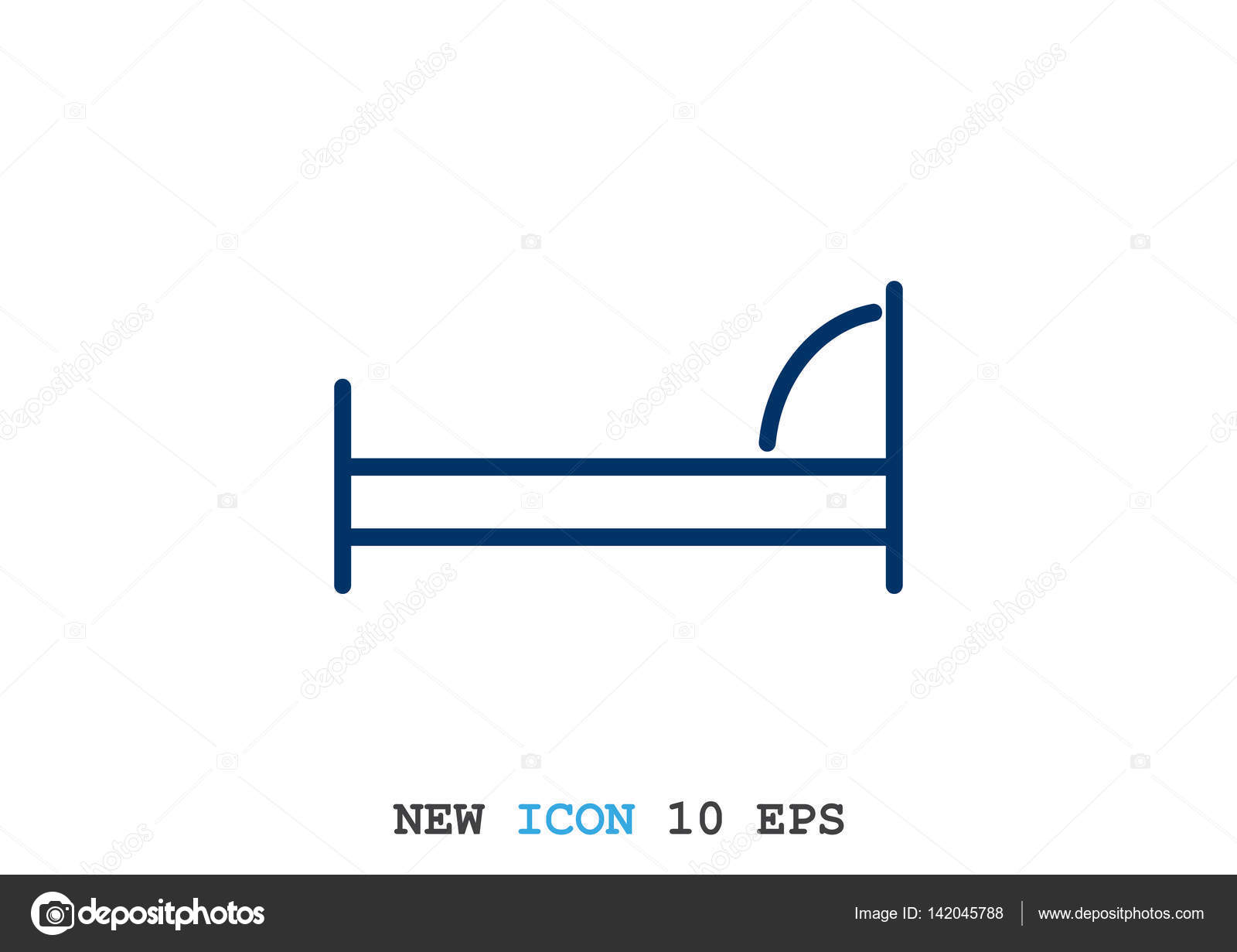 Simple bed icon Stock Vector Image by ©LovArt #142045788