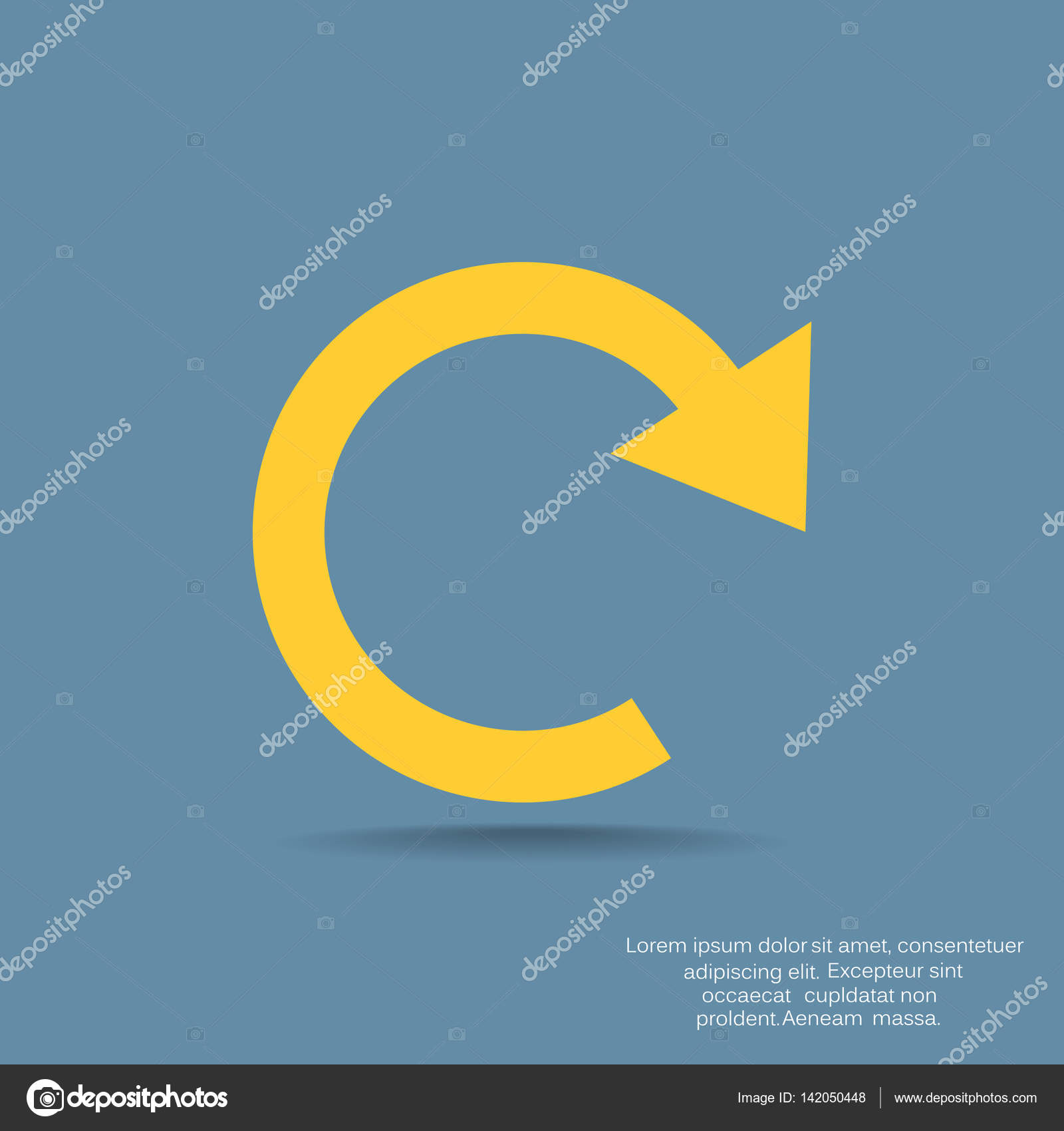 Flecha de rotación en un círculo Vector de stock por ©LovArt 142050448