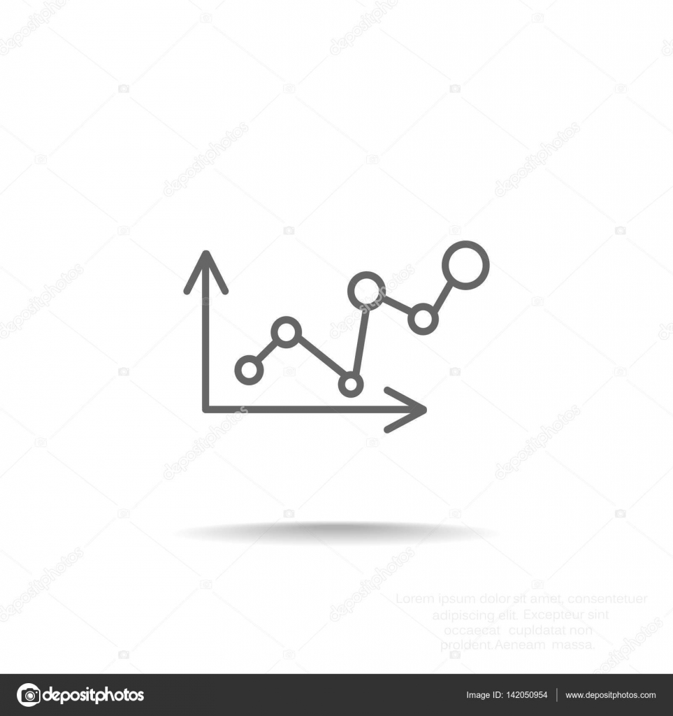 Curved line on graph icon Stock Vector Image by ©LovArt #142050954