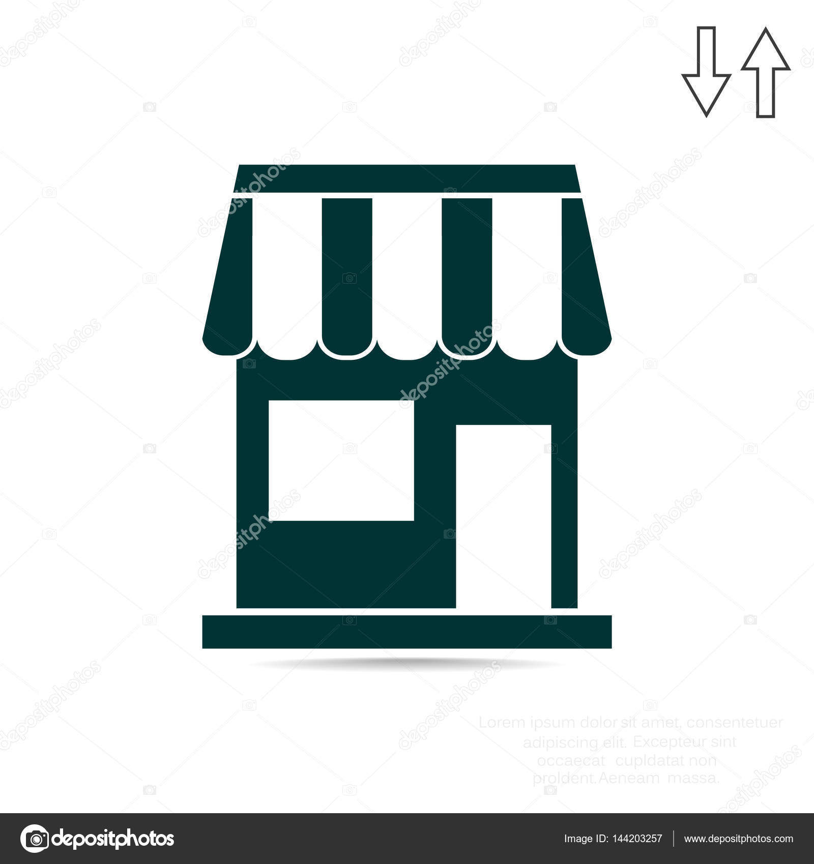 Esquema simple signo de tienda Vector de stock #144203257 de ©LovArt