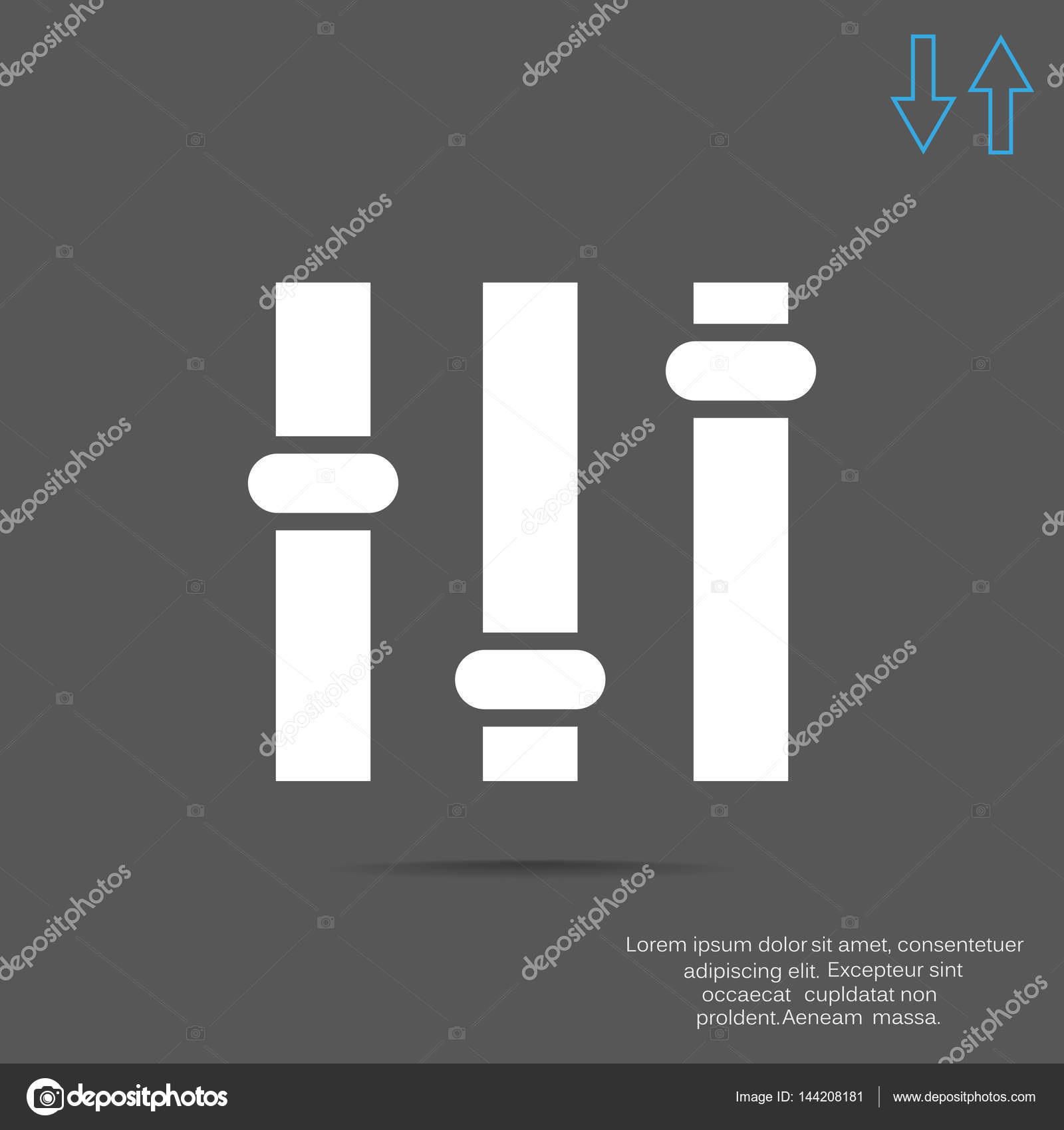 Adjustment sign with levels Stock Vector Image by ©LovArt #144208181