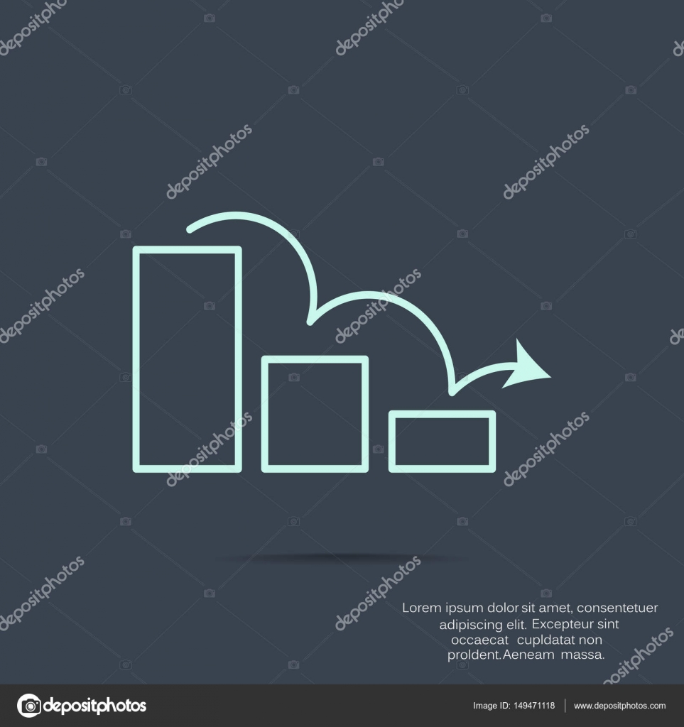 Curved arrow on graph icon Stock Vector by ©LovArt 149471118