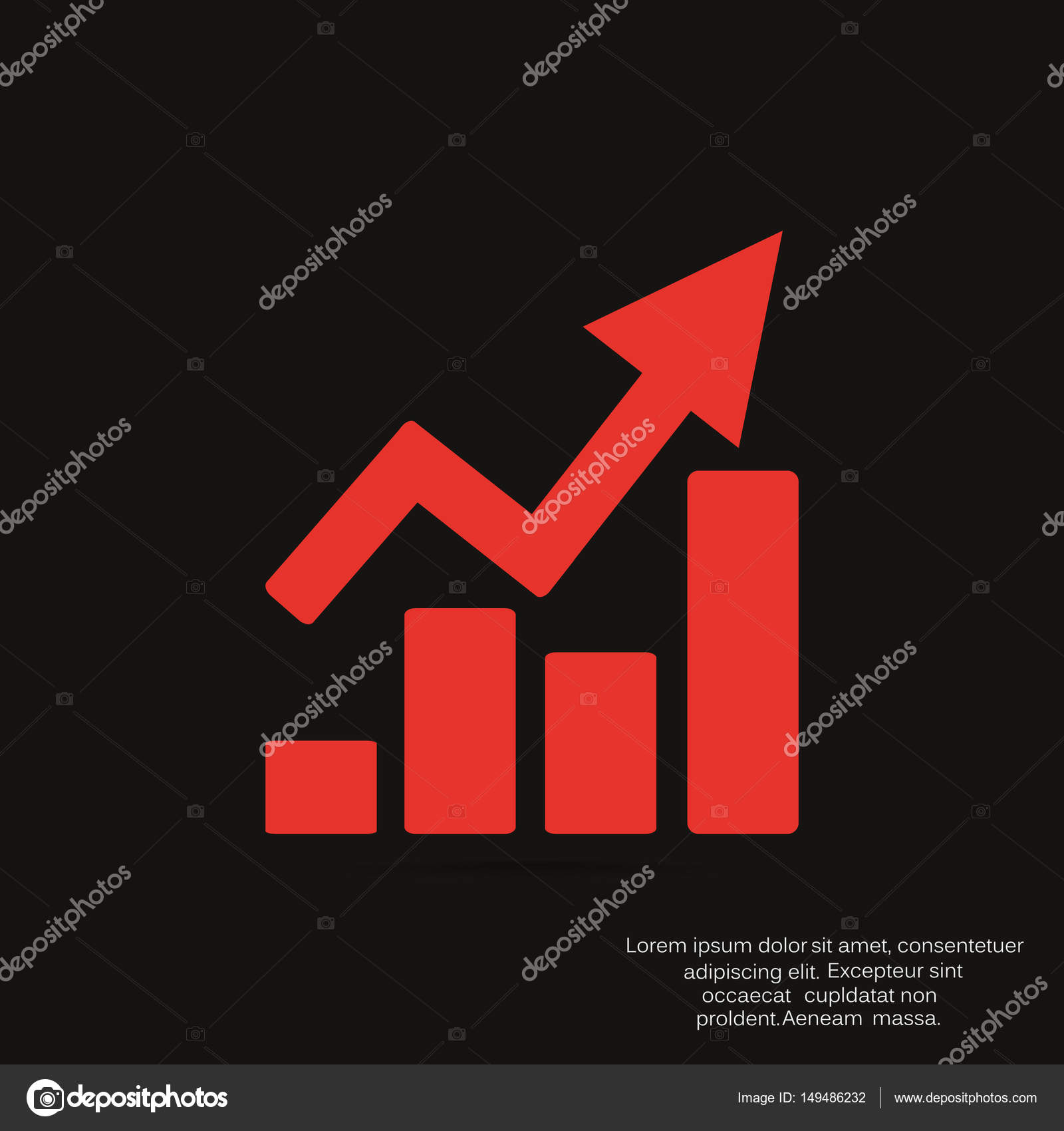 Rising graph simple web icon — Stock Vector © LovArt #149486232