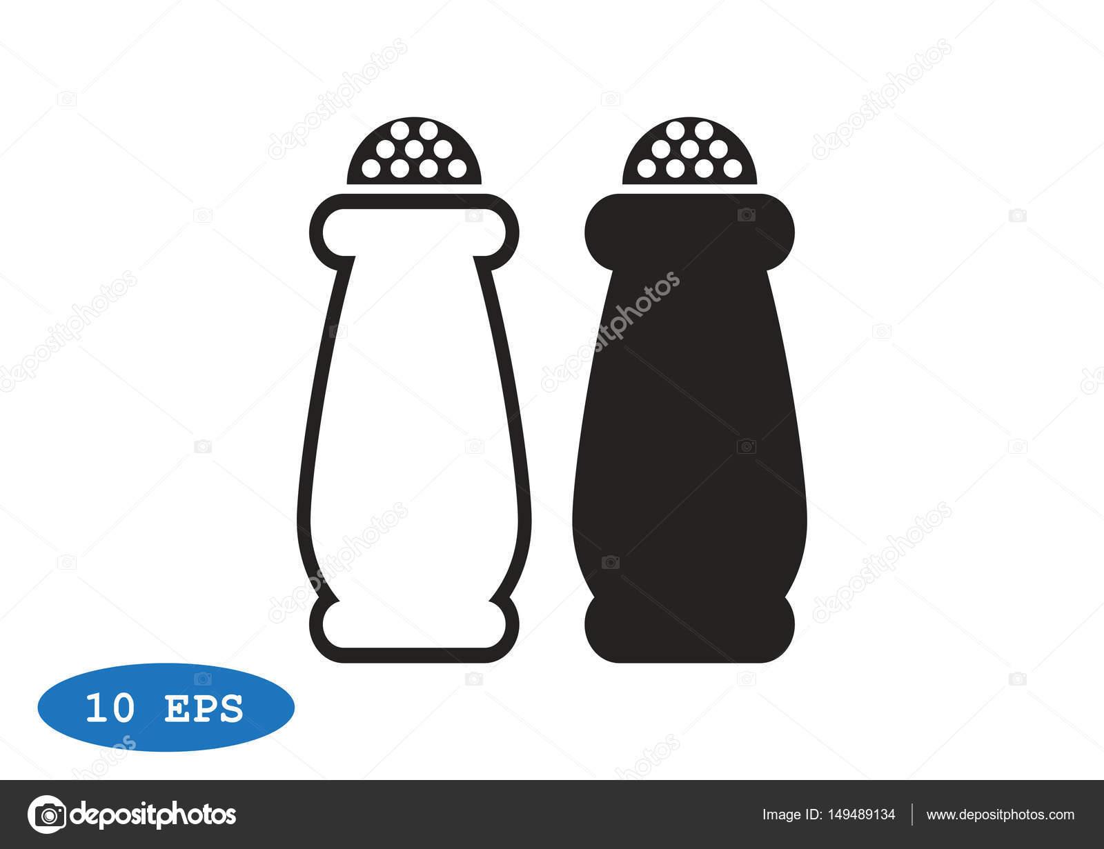 Icono de salero y pimentero Vector de Stock de ©LovArt 149489134