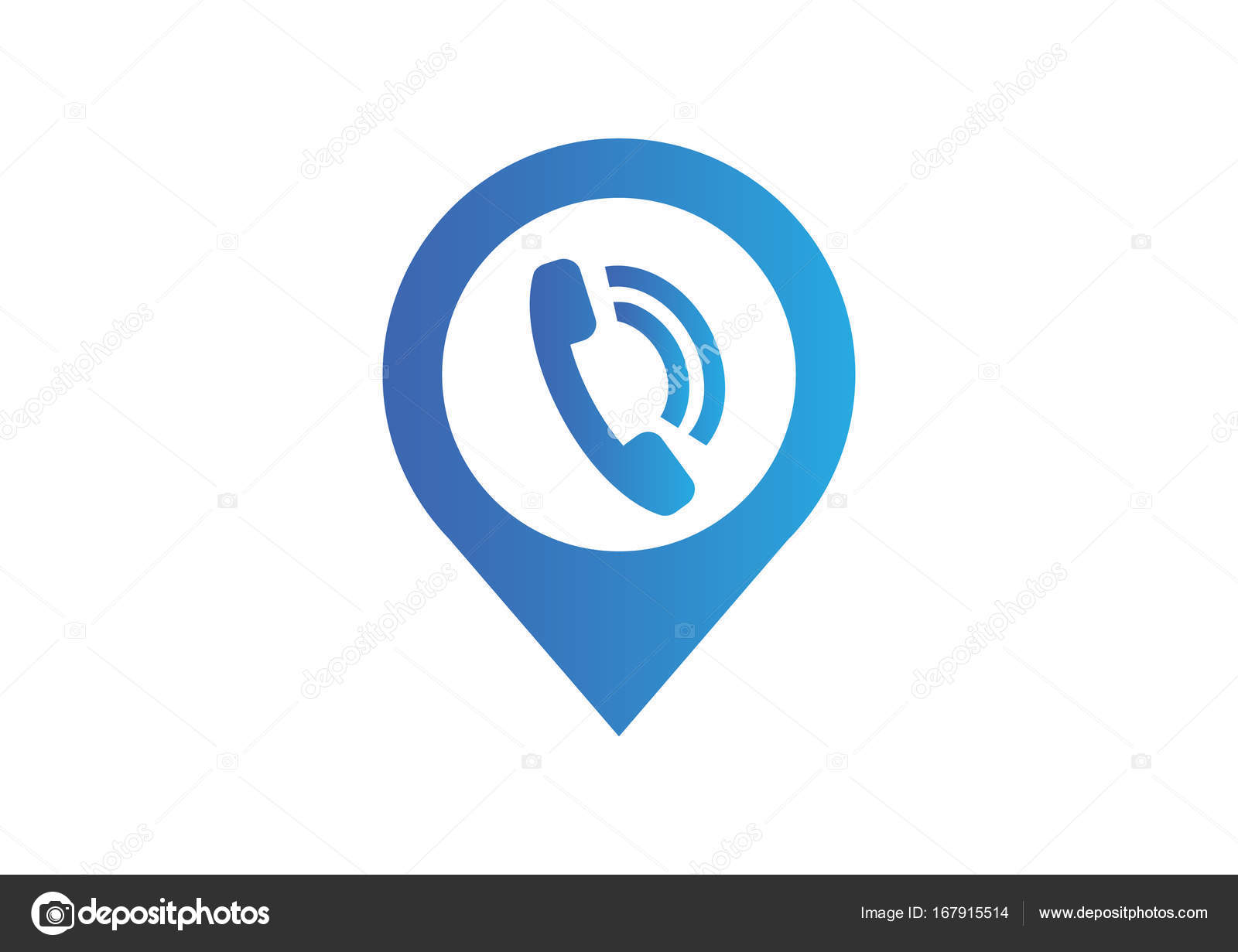 Pointer with phone call symbol Stock Vector by ©LovArt 167915514