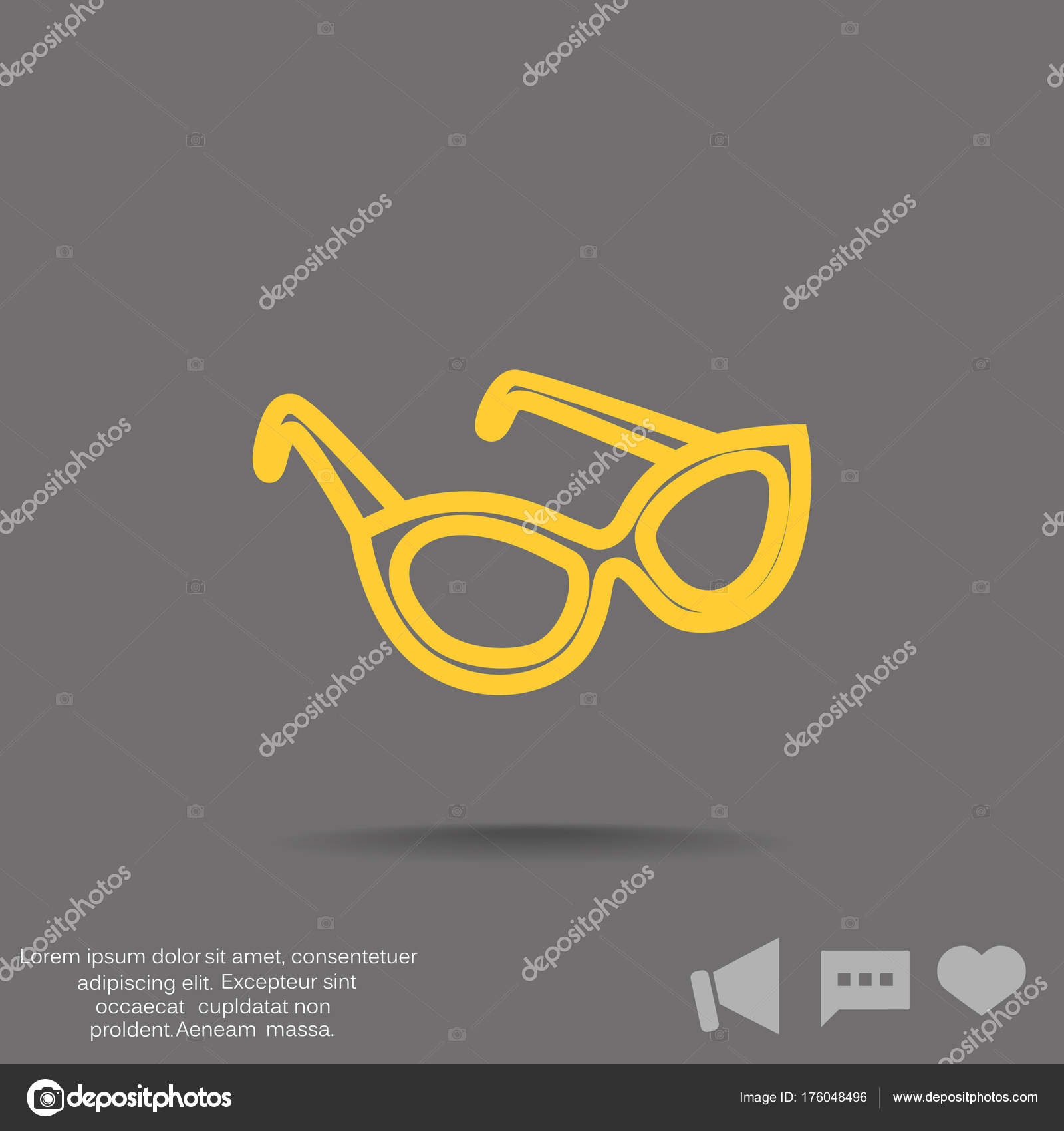 Glasses simple icon Stock Vector by ©LovArt 176048496