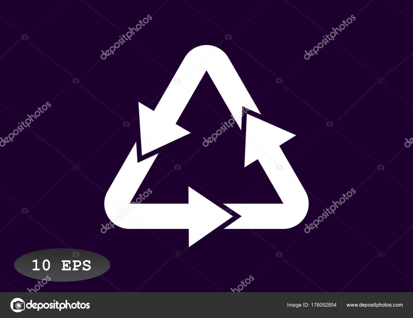 Waste recycling symbol with arrows Stock Vector by ©LovArt 176052854
