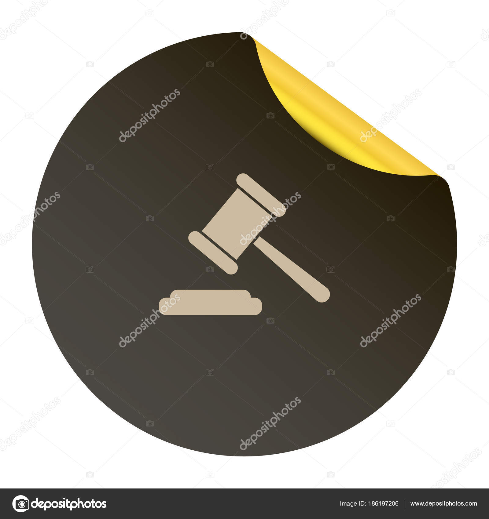 Gavel Sign Vector Illustration Stock Vector by ©LovArt 186197206
