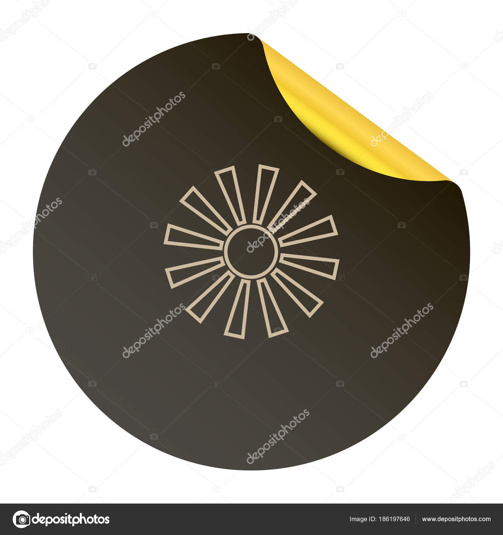 Rayos Sol Vector Ilustración Vector de stock #186197646 de ©LovArt