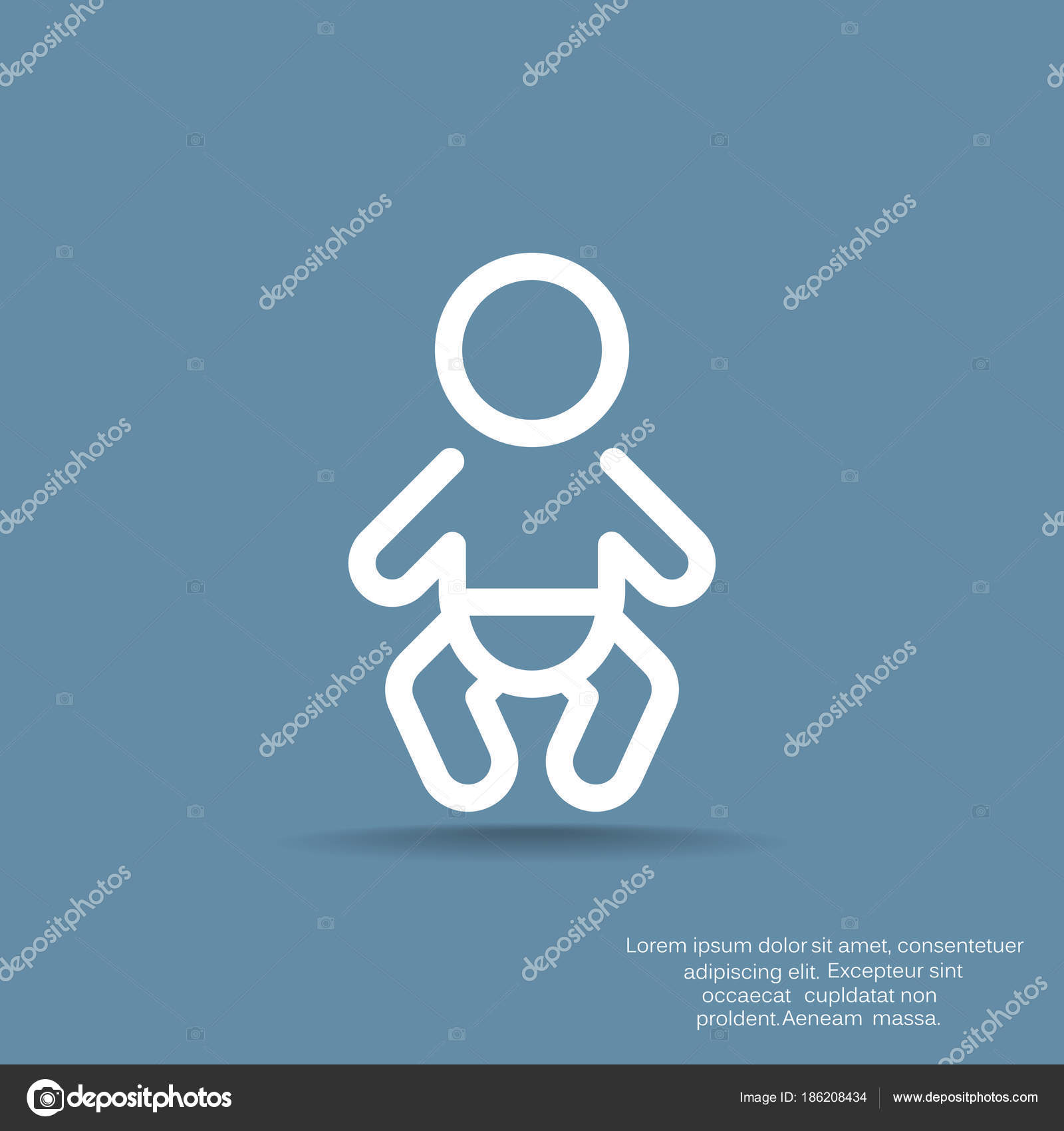 Pequeño Símbolo Del Bebé Ilustración Del Vector Vector de stock ...