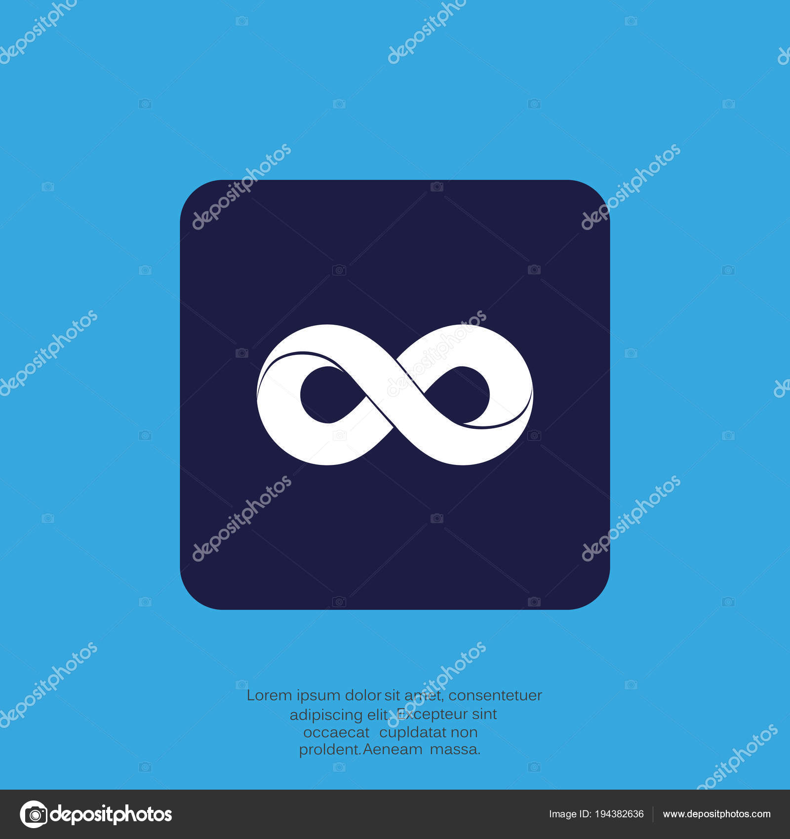 Infinity Flat Sign Vector Illustration Stock Vector by ©LovArt 194382636