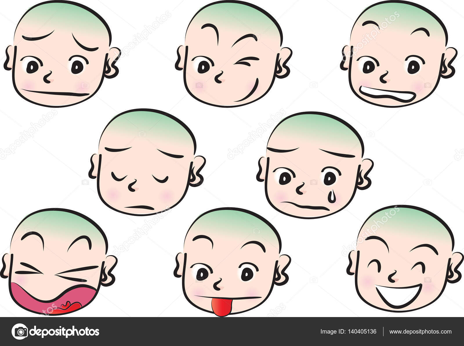 Boy cartoon set Stock Illustration by ©wenpei #140405136