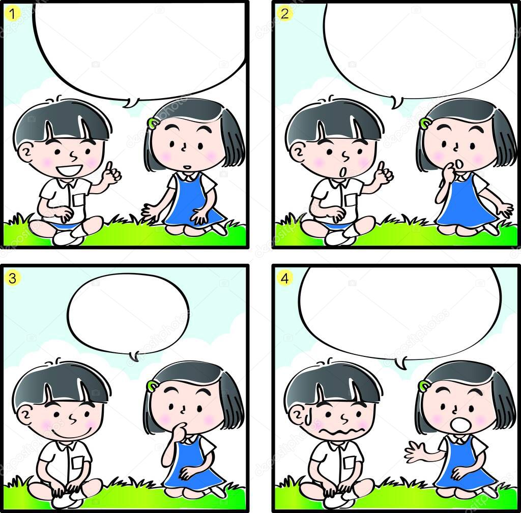 Cómic de cuatro cuadros de la escuela primaria 2023