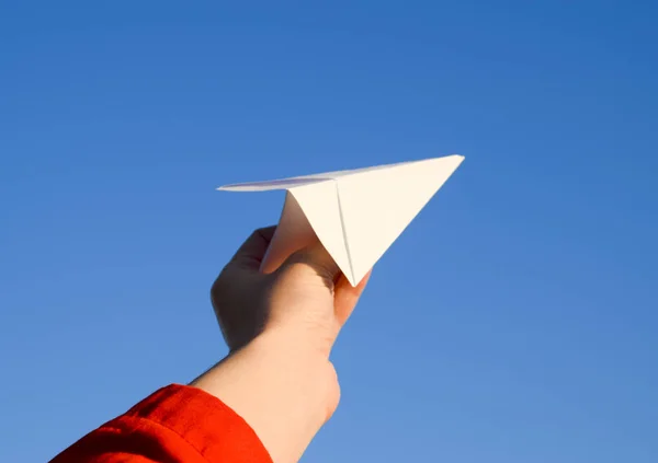 Paper airplane hand Stock Photos, Royalty Free Paper airplane hand ...