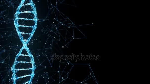 Motion Background Digital Binary Plexus DNA molecule placeholder 4k Loop — Stock Video ...