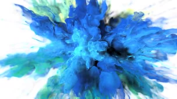 Purple Yellow Color Burst - Multiple colorful smoke explosions fluid ...